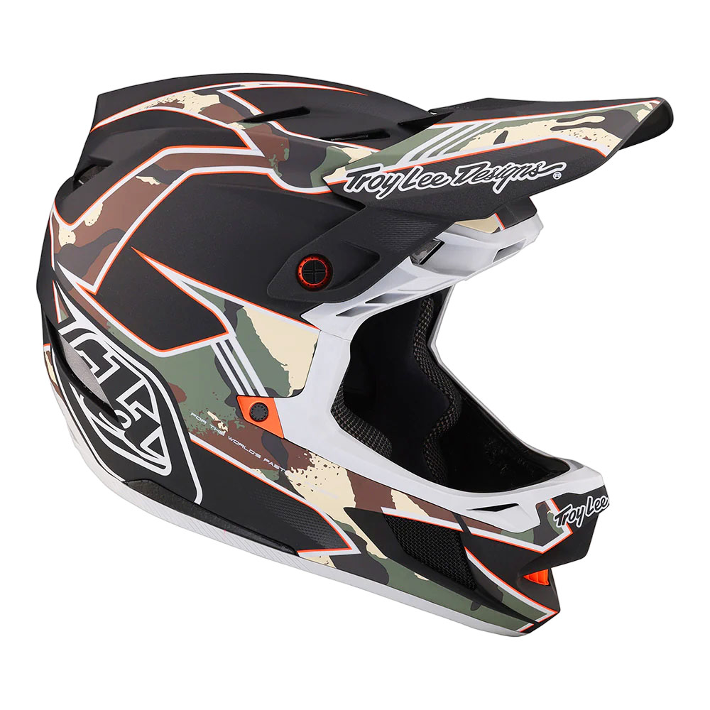 Troy Lee Designs D4 Composite Helmet W/Mips Matrix Camo Army Green ...